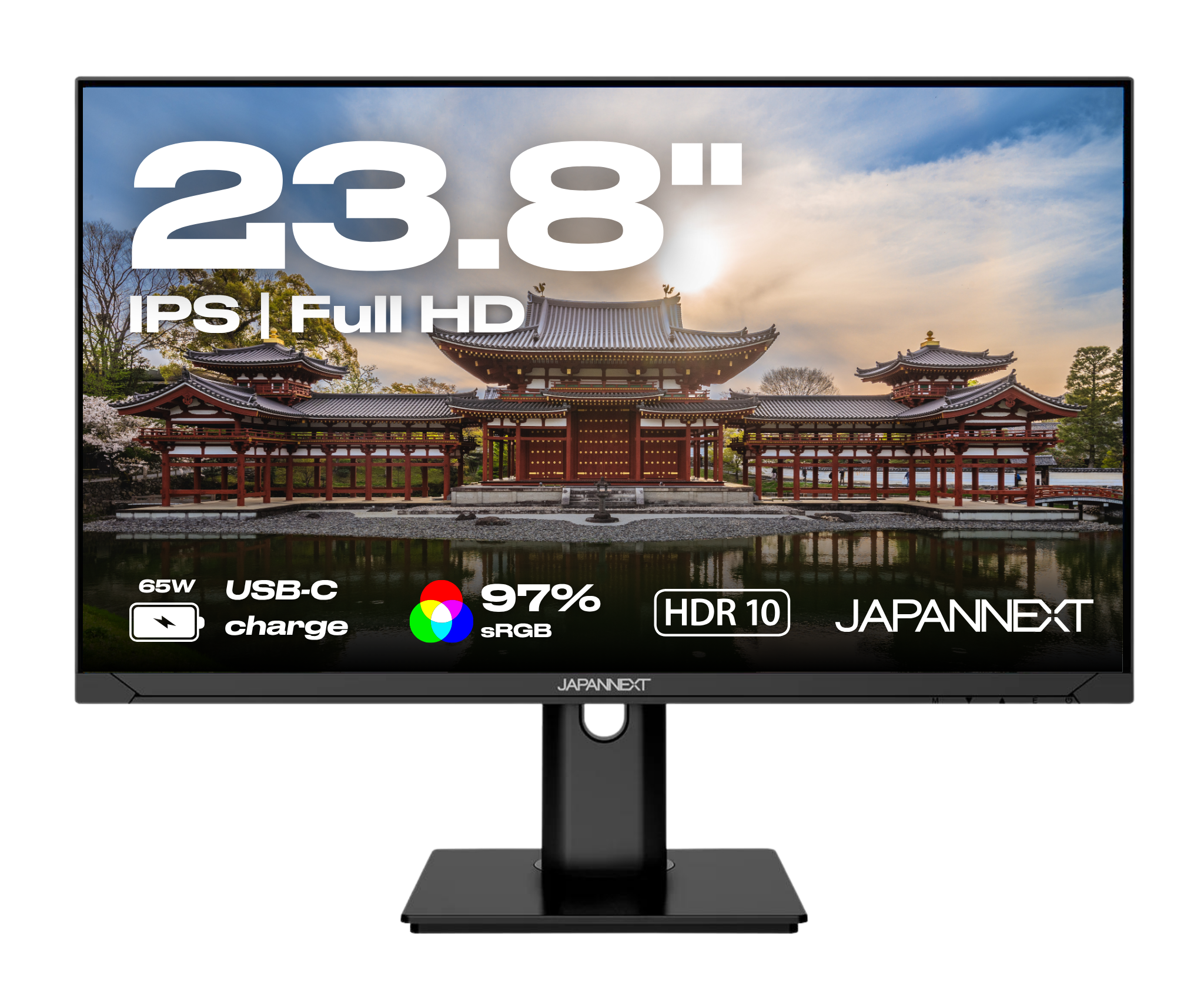 Monitor de PC de 23,8 pulgadas 16:9, Full HD - Japannext – JAPANNEXT