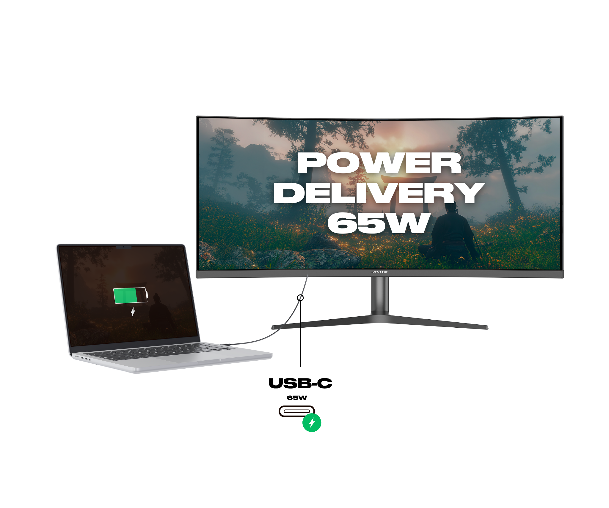 Monitor curvo Gaming | 37,5" | IPS | UWQHD+ | 144Hz – JAPANNEXT